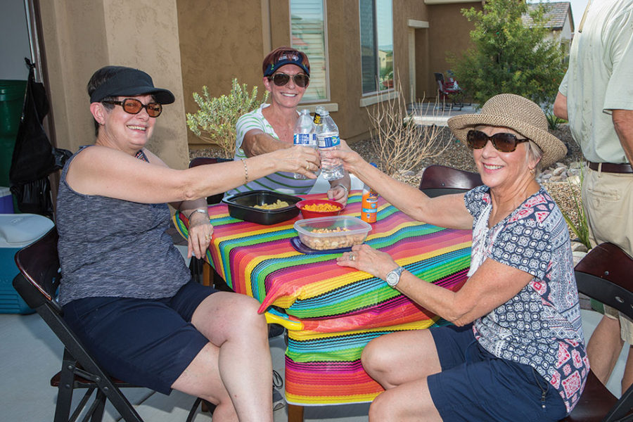 Jodee Weiland, CJ Halverson and Kathy Tossey toasting a great day ...